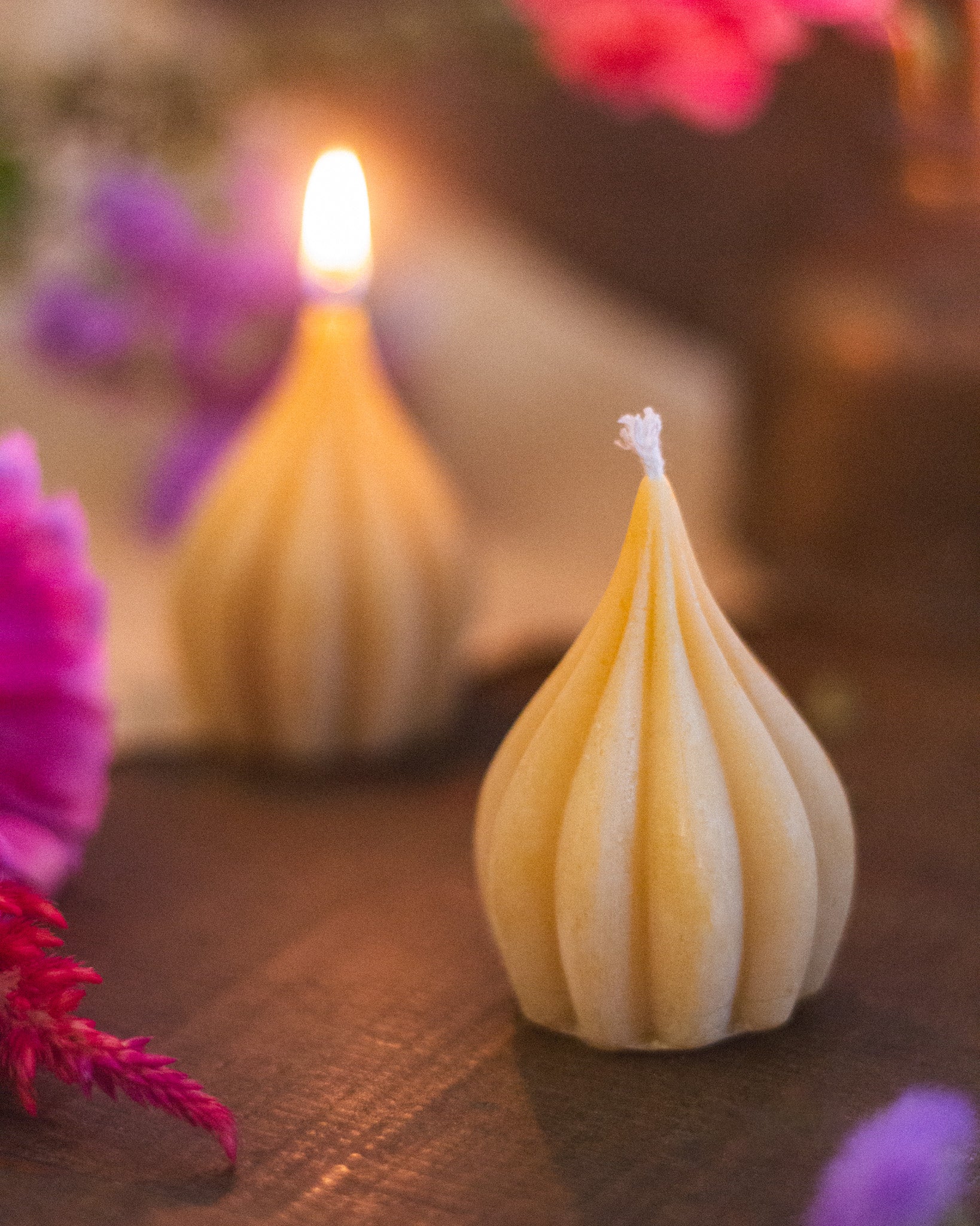 Garlic Bulb Beeswax Candle – The Ramblin' Bee